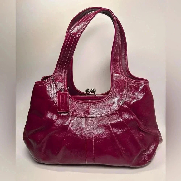 Coach | Bags | Coach Ergo Magenta Leather Shoulder Bag Purse | Poshmark